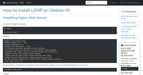 CrownCloud Wiki How To Install LEMP On Debian
