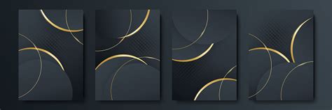 힙스터에 대한 텍스트 현대 미술 그래픽에 대한 벡터 프레임 골드와 다이나믹 프레임 세련된 기하학적 블랙 배경 명함 초대장 기프트