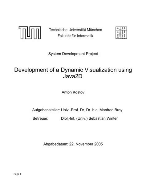 Pdf Development Of A Dynamic Visualization Using Tum De Twiki Pub Main