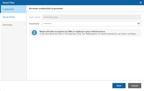 Resetting Replica Plans Veeam Recovery Orchestrator User Guide