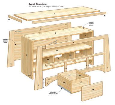Diy Tv Stand How To Build A Simple Tv Stand Project Plan