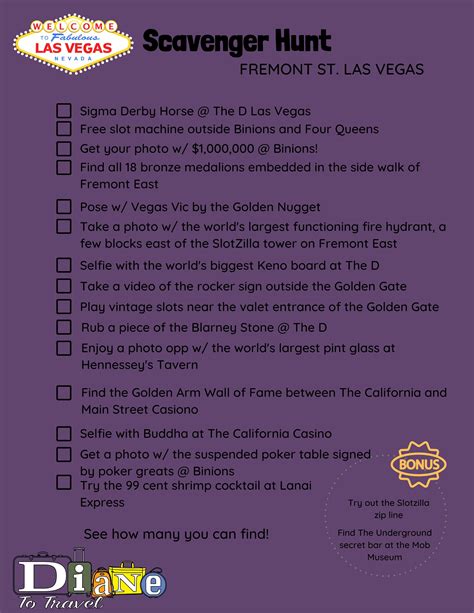 Scavenger Hunt Ideas Vegas At Lucille Swiney Blog