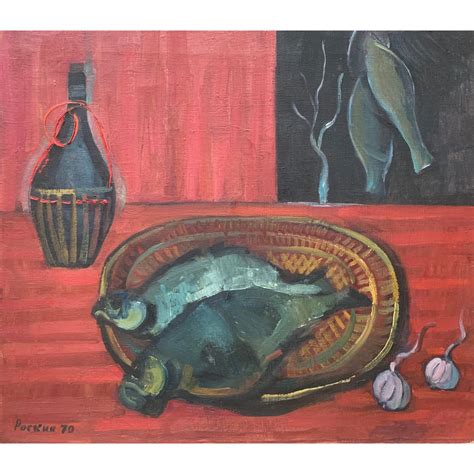 Купить картину Натюрморт с лещами в Москве от художника Роскин Владимир