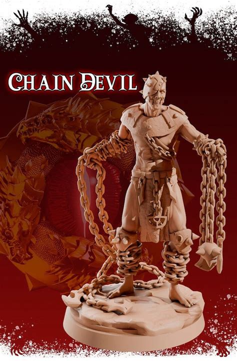 Chain Devil Rpg Dnd 32mm 3d Printed Miniatures Etsy Australia