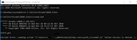 Vivado 20182 Synthesis Failed Without Error