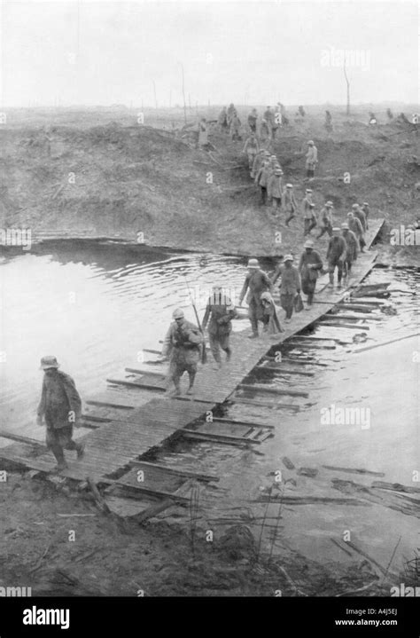 German Prisoners On A Duckboard Track At The Yser Canal Belgium 31