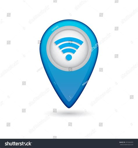 Map Pointer With Wifi Sign Eps10 Vector Ad Sponsored Wifi