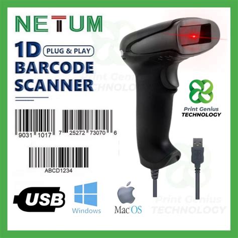 Netum Barcode Scanner Usb Wired Handheld Stock Inventory Scan Sku Warehouse Reader Pc Windows
