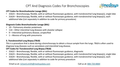 Ppt Cpt And Diagnosis Codes For Bronchoscopies Powerpoint
