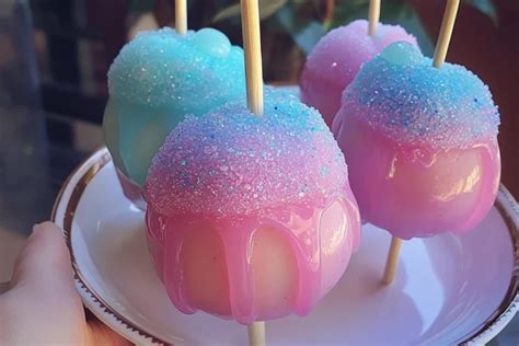 Fluffy Fun Cotton Candy Apples Easy Homemade Recipe For Parties And Ts