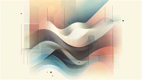 Layered Pastel Geometric Art Bold Transparency Meets Delicate Halftone Textures And Smooth