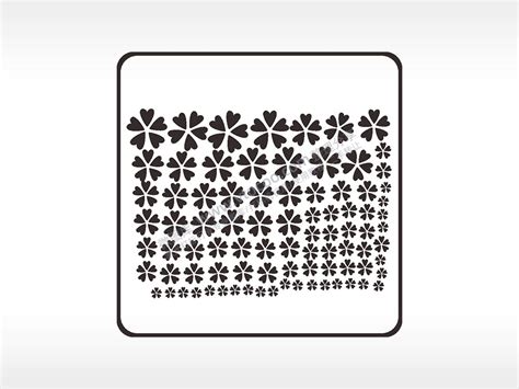 四叶草花朵方形挂件激光雕刻ai8 0格式激光打标文件通用矢量图 微图库