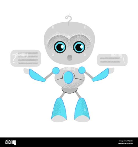 Surprised Talking Robot And Speech Bubbles Stock Vector Image And Art Alamy