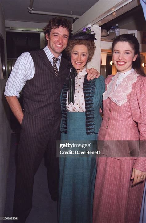 Hugh Jackman Maureen Lipman And Josefina Gabrielle At The Opening