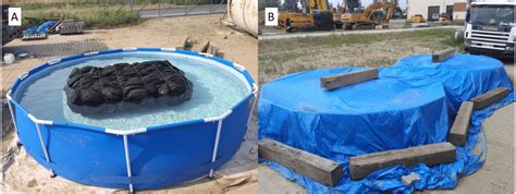 Leachate Test Trial A Tyre Bale In Test Pool B Test Trial
