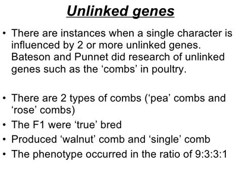 interactions between unlinked genes 7