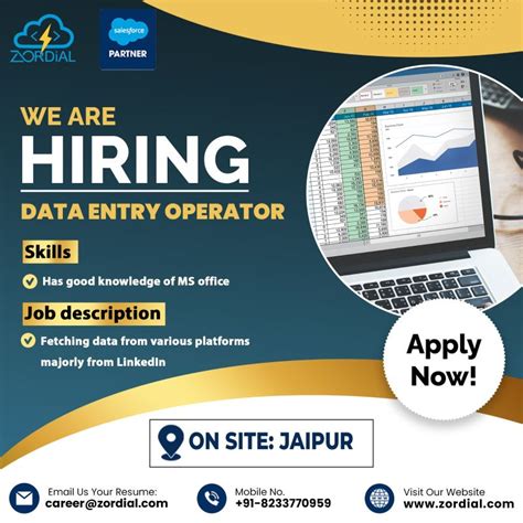 Zordial Technologies On Linkedin Job Dataentry Salesforce Linkedinexpert Jobdescription