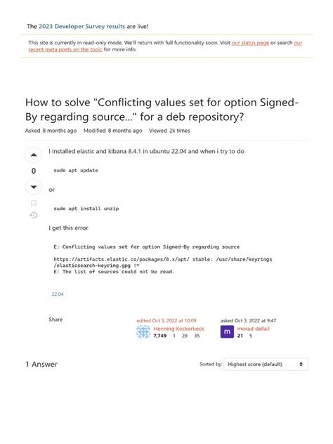 How To Solve Conflicting Values Set For Option Signed By Regarding