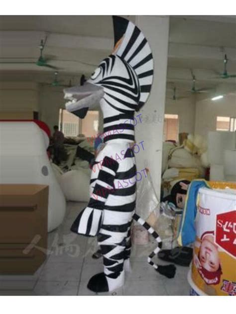 Madagascar 3 Marty Zebra Mascot Costume Halloween Cosplay Party Game
