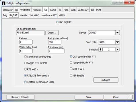Cat Control In Fldigi With The Yaesu Ft 857d Jeff Mcgrath
