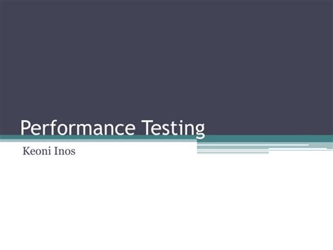 Performance Testing Ppt
