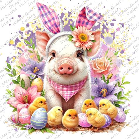 Pig Png Easter Pig Sublimation Designs Pig Clip Art Downloads File
