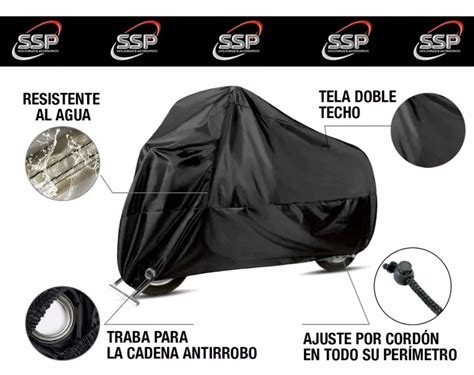 Funda Cubre Moto Negra P Yamaha Fz Nmx Ybr Fz Mt