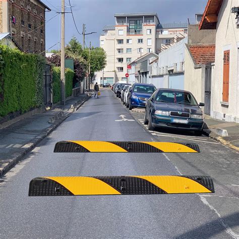 Garveehome 2 Pack Rubber Speed Bumps Modular Speed Bumps Humps Heavy