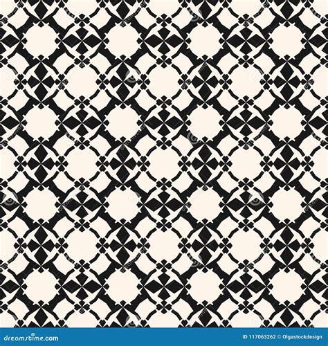 Ornamental Pattern With Floral Shapes Mesh Grid Lattice Lace Stock
