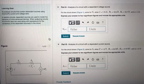 Solved Part A Analysis Of A Circuit With A Dependent Voltage
