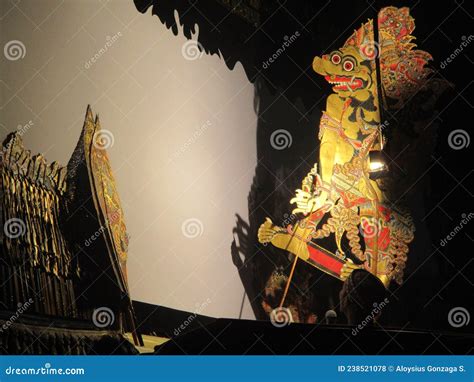 Shadow Puppet Show Is A Traditional Indonesian Art That Mainly In Java Editorial Stock Photo