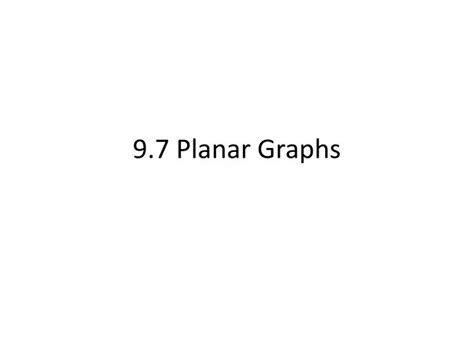 PPT Planar Graphs PowerPoint Presentation Free Download ID