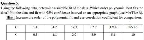 Solved Question 5 Using The Following Data Determine A