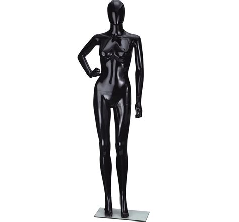 Dummy Black Female Mannequin Torso Full Body Plastic