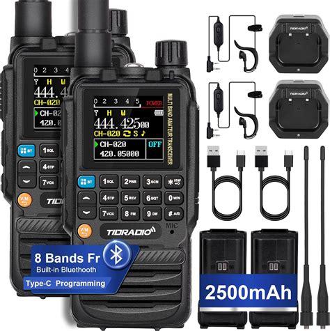 TIDRADIO TD H Ham Radio Air Band Reception Type C Wireless Programming Walkie Talkies For