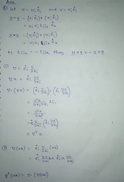 Solved With Detailed Step By Step Explanation Problem Using Index Notation Demonstrate