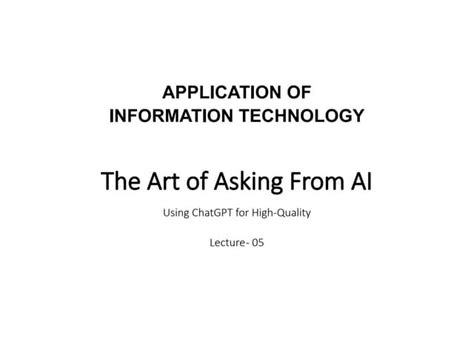 Aict Lecture 05 Artificial Intelligencepptx