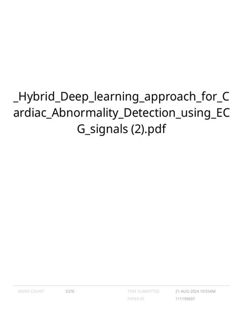 Hybrid Deep Learning Approach For Cardiac Abnorma Pdf