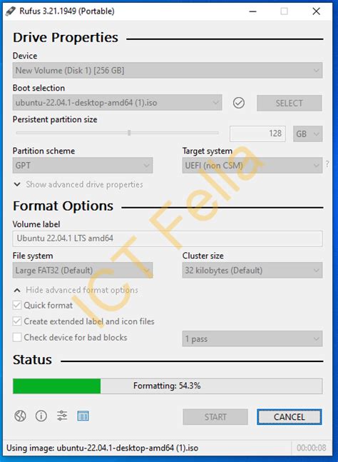 How To Install Ubuntu On An External Hard Drive Or Usb Drive Ict Fella