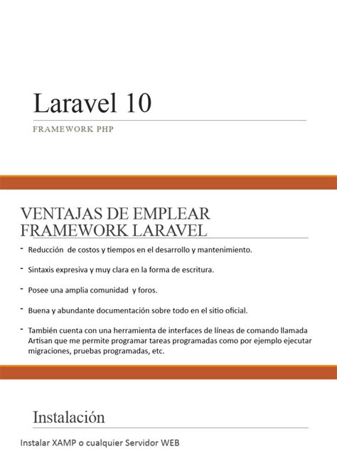 Laravel Introducción Primer Proyecto Pdf