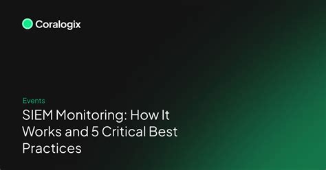 Siem Monitoring How It Works And 5 Critical Best Practices Coralogix