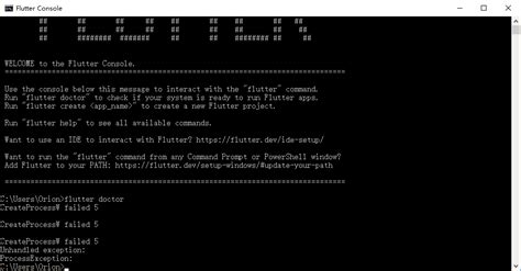 Createprocessw Failed 5 · Issue 38435 · Flutterflutter · Github