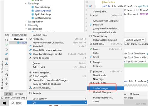 Idea切换git分支时保存未提交的文件idea切换分支保留 Csdn博客