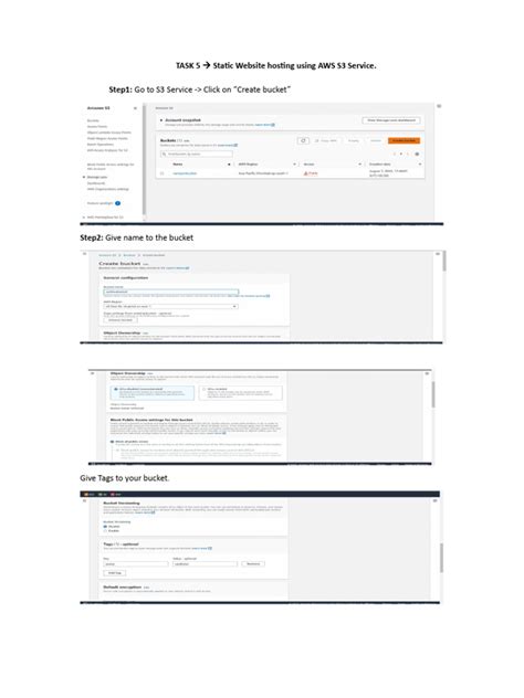task 5 static website hosting using aws s3 service pdf