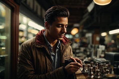 premium ai image a man solving problem wallpaper