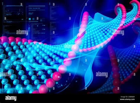 Digital Illustration Of DNA In Color Background Stock Photo Alamy