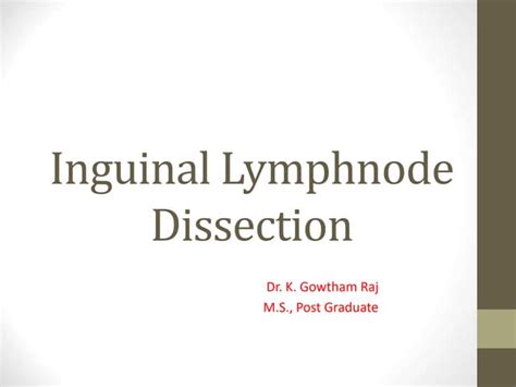 Inguinal Lymph Nodes Ppt
