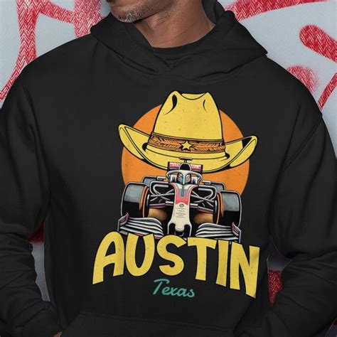 Open Wheel Formula Racing Car Austin Texas Circuit Usa Flag Hoodie Mazezy