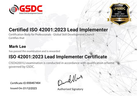 Iso 42001 Lead Implementer Certification Ai Management System Gsdc