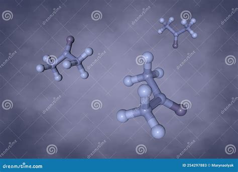 Acetone Molecular Structure Ketone Ball And Stick 3d Model Structural Chemical Formula With